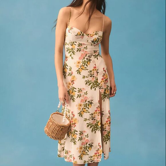 Reformation | Dresses | Reformation Juliette Midi Dress Sz2 Milo Floral ...